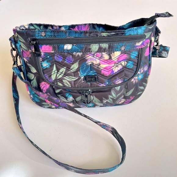 lug | Bags | Lug Rfid Convertible Crossbody Midnight Bloom Black Bag ...